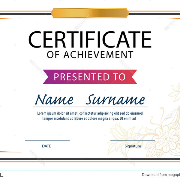 Certificate Template Size (8) - TEMPLATES EXAMPLE | TEMPLATES EXAMPLE