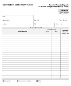 Free Certificate Of Destruction Template (3) - TEMPLATES EXAMPLE ...