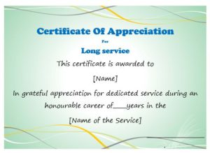 Long Service Certificate Template Sample (1) - TEMPLATES EXAMPLE ...