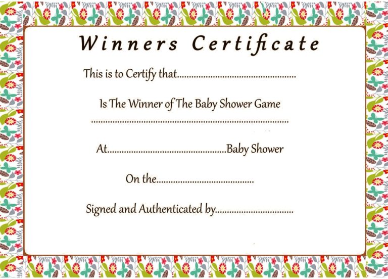 Winner Certificate Template (5) - TEMPLATES EXAMPLE | TEMPLATES EXAMPLE