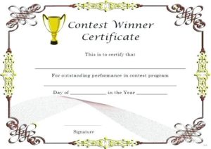 Winner Certificate Template (6) - TEMPLATES EXAMPLE | TEMPLATES EXAMPLE