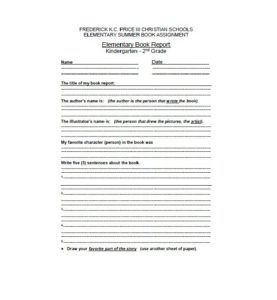 2Nd Grade Book Report Template - TEMPLATES EXAMPLE | TEMPLATES EXAMPLE
