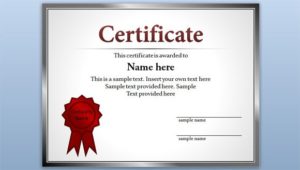 Award Certificate Template Powerpoint (6) - TEMPLATES EXAMPLE ...
