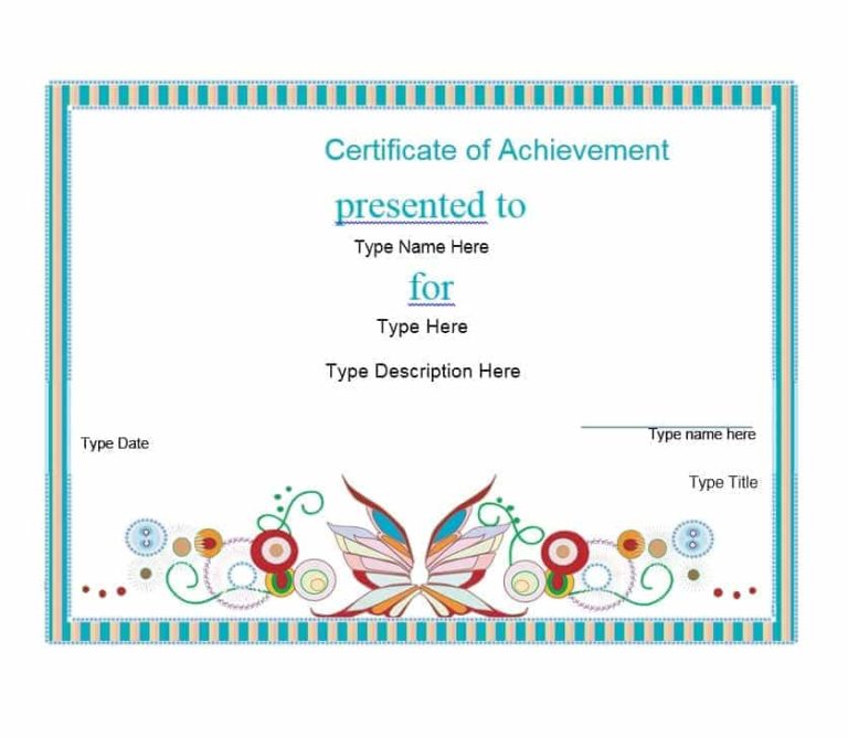 Blank Certificate Of Achievement Template (3) - TEMPLATES EXAMPLE ...