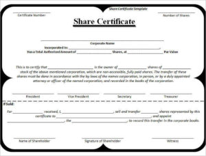 Blank Share Certificate Template Free (1) - TEMPLATES EXAMPLE ...