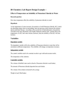Chemistry Lab Report Template (7) - TEMPLATES EXAMPLE | TEMPLATES EXAMPLE
