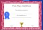 First Place Award Certificate Template (6) - TEMPLATES EXAMPLE ...