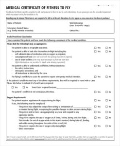Fit To Fly Certificate Template (8) - TEMPLATES EXAMPLE | TEMPLATES EXAMPLE