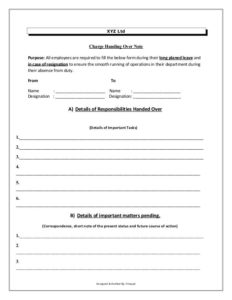 Handover Certificate Template - TEMPLATES EXAMPLE | TEMPLATES EXAMPLE
