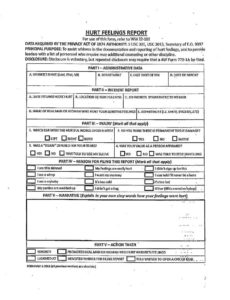 Hurt Feelings Report Template (10) - TEMPLATES EXAMPLE | TEMPLATES EXAMPLE