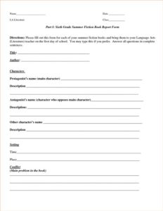 Middle School Book Report Template (1) - TEMPLATES EXAMPLE | TEMPLATES ...