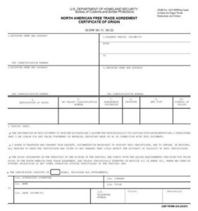 Nafta Certificate Template | TEMPLATES EXAMPLE