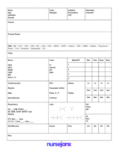 Nursing Handoff Report Template (5) - TEMPLATES EXAMPLE | TEMPLATES EXAMPLE