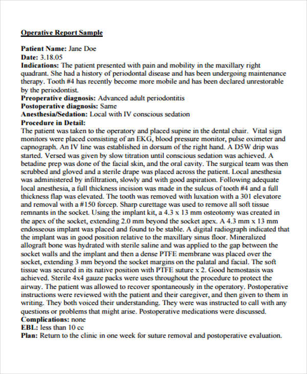 Operative Report Template 3 TEMPLATES EXAMPLE TEMPLATES EXAMPLE Operative Report Template 3 TEMPLATES EXAMPLE TEMPLATES EXAMPLE