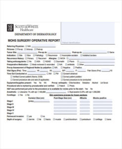 Operative Report Template (8) - TEMPLATES EXAMPLE | TEMPLATES EXAMPLE