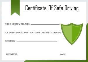 Safe Driving Certificate Template (1) - TEMPLATES EXAMPLE | TEMPLATES ...
