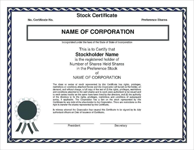 Share Certificate Template Companies House (6) - TEMPLATES EXAMPLE ...