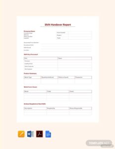 Shift Report Template (6) - TEMPLATES EXAMPLE | TEMPLATES EXAMPLE