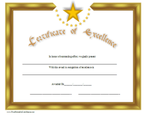 Star Award Certificate Template (2) - TEMPLATES EXAMPLE | TEMPLATES EXAMPLE
