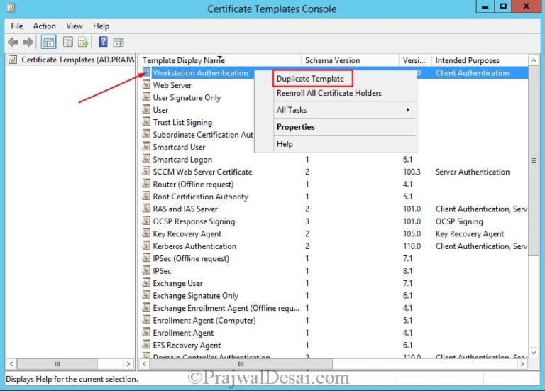 Workstation Authentication Certificate Template (4) - TEMPLATES EXAMPLE ...