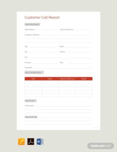 Customer Contact Report Template (5) - TEMPLATES EXAMPLE | TEMPLATES ...