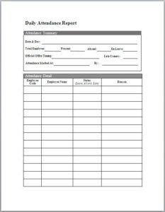 Employee Daily Report Template (3) - TEMPLATES EXAMPLE | TEMPLATES EXAMPLE