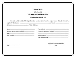 Fake Death Certificate Template (2) - TEMPLATES EXAMPLE | TEMPLATES EXAMPLE