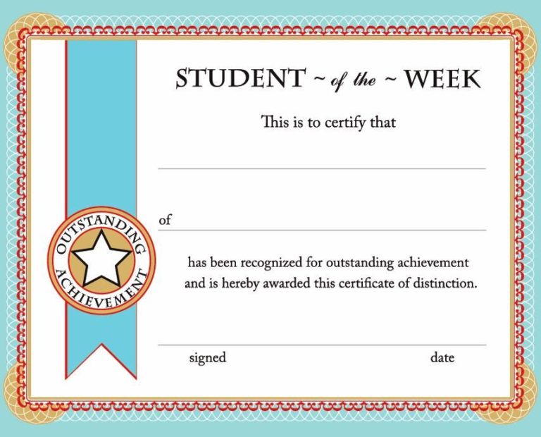 Free Student Certificate Templates (5) - TEMPLATES EXAMPLE | TEMPLATES ...