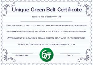 Green Belt Certificate Template (7) - TEMPLATES EXAMPLE | TEMPLATES EXAMPLE