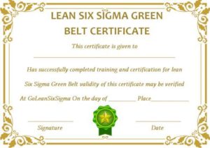 Green Belt Certificate Template (9) - TEMPLATES EXAMPLE | TEMPLATES EXAMPLE