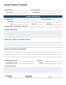 Itil Incident Report Form Template (1) - TEMPLATES EXAMPLE | TEMPLATES ...