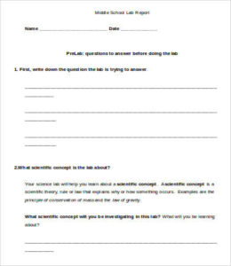 Lab Report Template Middle School (8) - TEMPLATES EXAMPLE | TEMPLATES ...