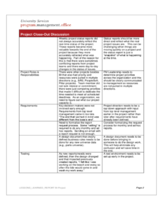 Lessons Learnt Report Template (2) - TEMPLATES EXAMPLE | TEMPLATES EXAMPLE