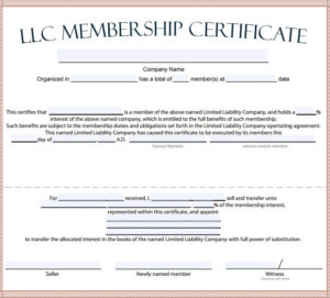 Llc Membership Certificate Template Word (1) - TEMPLATES EXAMPLE ...