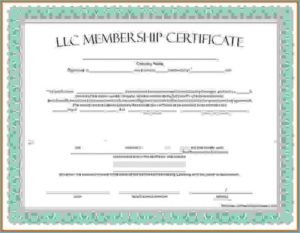 Llc Membership Certificate Template Word (7) - TEMPLATES EXAMPLE ...