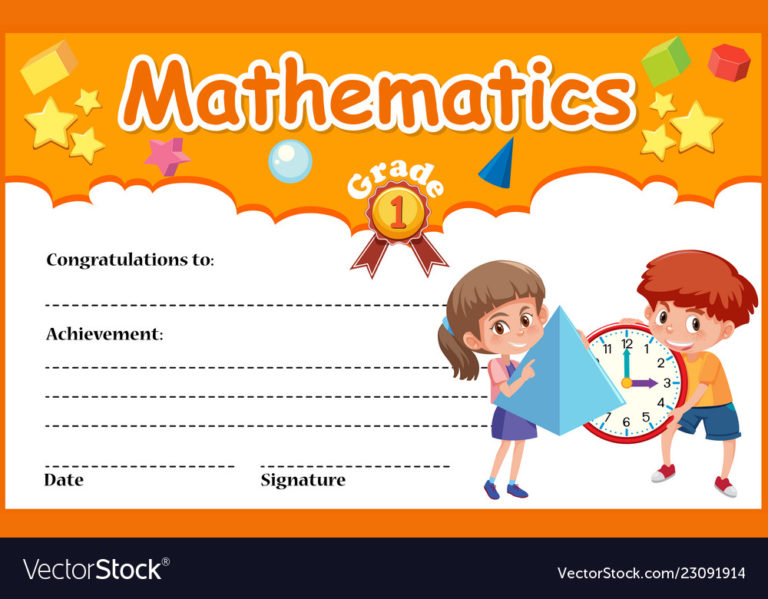 Math Certificate Template (12) - TEMPLATES EXAMPLE | TEMPLATES EXAMPLE