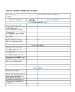 Monthly Health And Safety Report Template (4) - TEMPLATES EXAMPLE ...