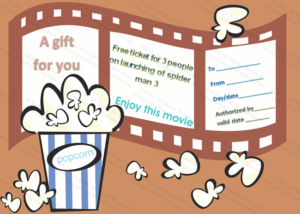 Movie Gift Certificate Template (3) - TEMPLATES EXAMPLE | TEMPLATES EXAMPLE
