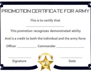 Officer Promotion Certificate Template (4) - TEMPLATES EXAMPLE ...