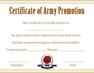 Officer Promotion Certificate Template (9) - TEMPLATES EXAMPLE ...