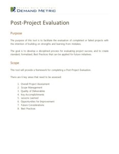 Post Project Report Template (1) - TEMPLATES EXAMPLE | TEMPLATES EXAMPLE
