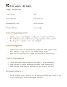 Post Project Report Template (4) - TEMPLATES EXAMPLE | TEMPLATES EXAMPLE