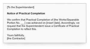 Practical Completion Certificate Template Uk (3) - TEMPLATES EXAMPLE ...