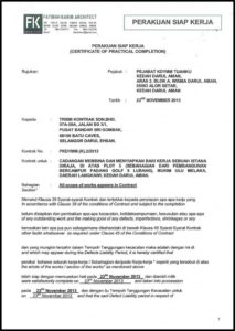 Practical Completion Certificate Template Uk (6) - TEMPLATES EXAMPLE ...