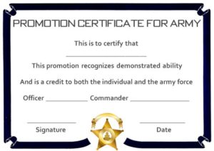 Promotion Certificate Template (2) - TEMPLATES EXAMPLE | TEMPLATES EXAMPLE