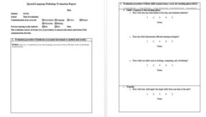 Speech And Language Report Template - TEMPLATES EXAMPLE | TEMPLATES EXAMPLE