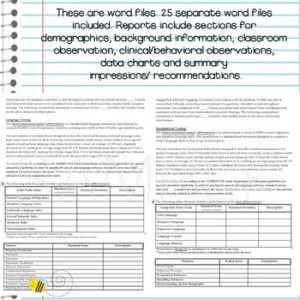 Speech And Language Report Template (2) - TEMPLATES EXAMPLE | TEMPLATES ...