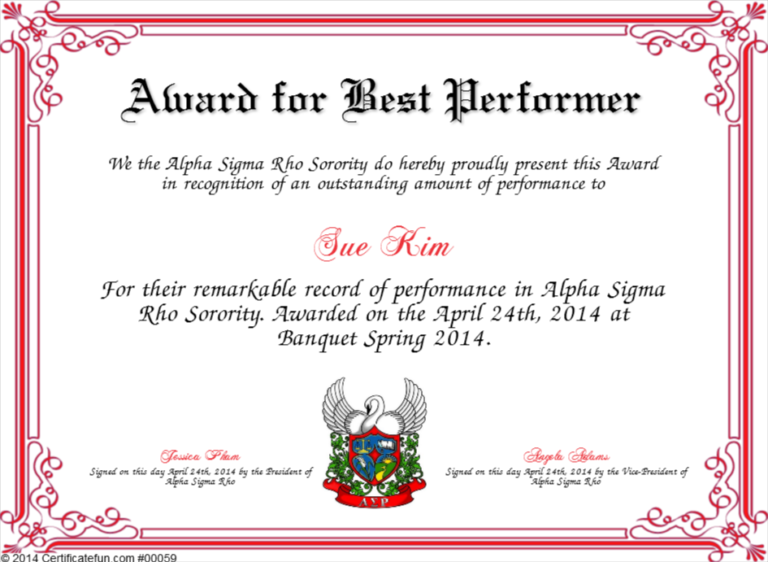 Star Performer Certificate Templates (4) - TEMPLATES EXAMPLE ...