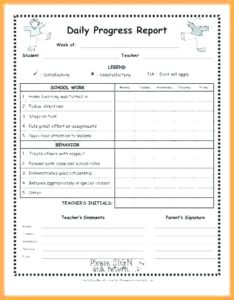 Summer School Progress Report Template (4) - TEMPLATES EXAMPLE ...