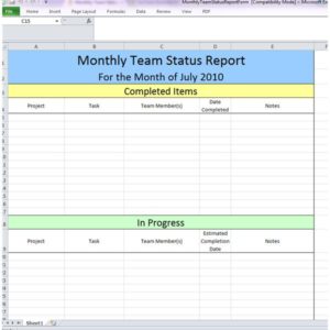 Team Progress Report Template (3) - TEMPLATES EXAMPLE | TEMPLATES EXAMPLE